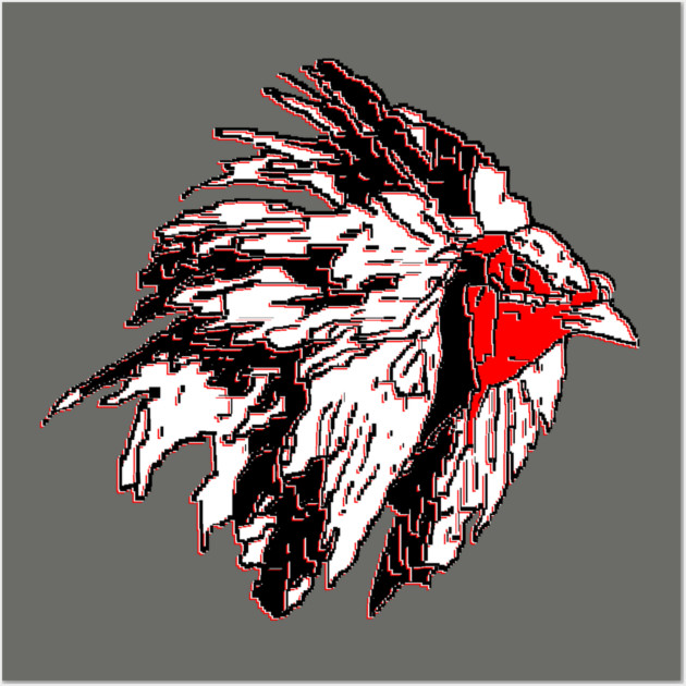 fighting rooster head drawing