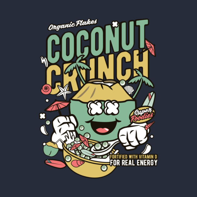 Retro Cereal Box Coconut Crunch // Junk Food Nostalgia // Cereal Lover ...