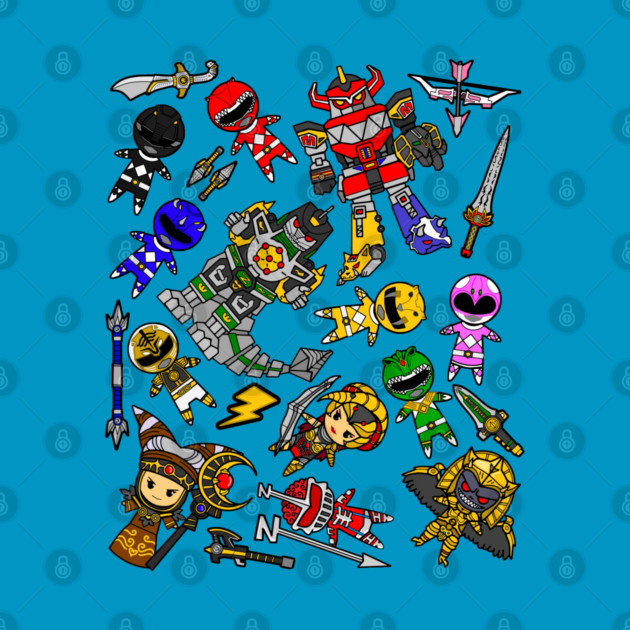 GO GO Rangers! - Power Rangers - T-Shirt | TeePublic