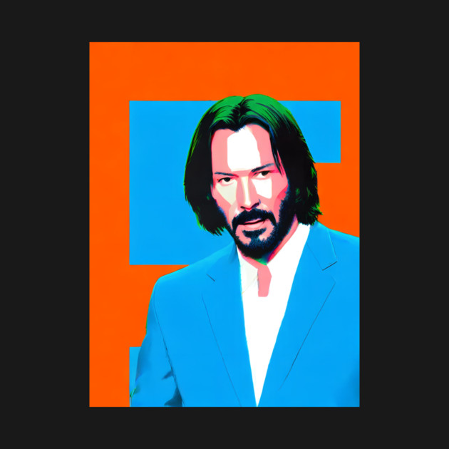 Keanu Reeves and cat - Keanu Reeves - T-Shirt | TeePublic