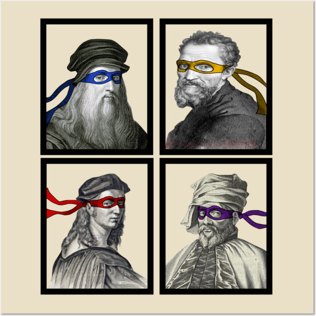 Renaissance Artists Tmnt Leonardo Donatello Raphael Michelangelo Parody ...