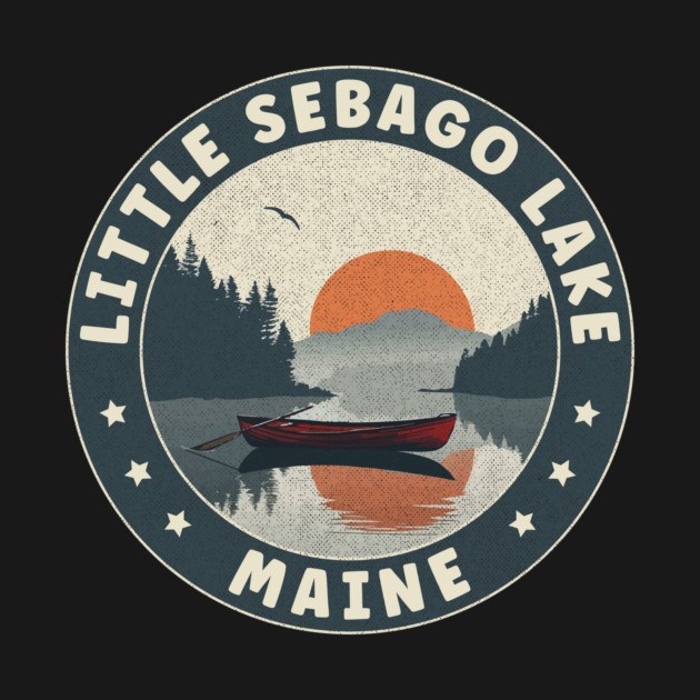 Little Sebago Lake Maine Sunset - Little Sebago Lake - T-Shirt | TeePublic
