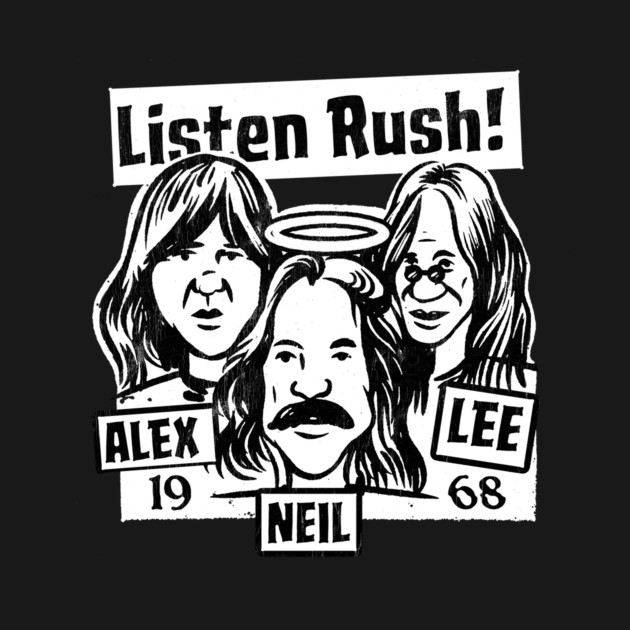 Rush Band merch cartoon style - Rush Band - T-Shirt | TeePublic