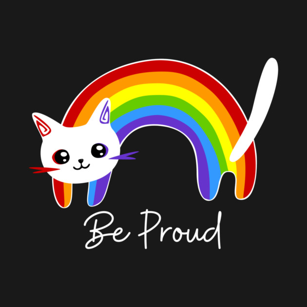 Cat be proud lgbt, Rainbow Pride Cat, funny Cat LGBTQ colorful, kawaii ...