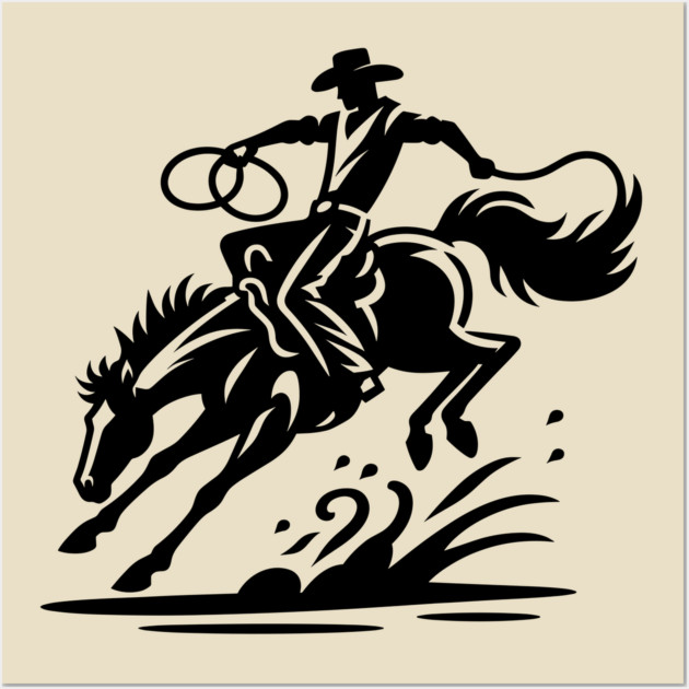 rodeo bronc rider silhouette