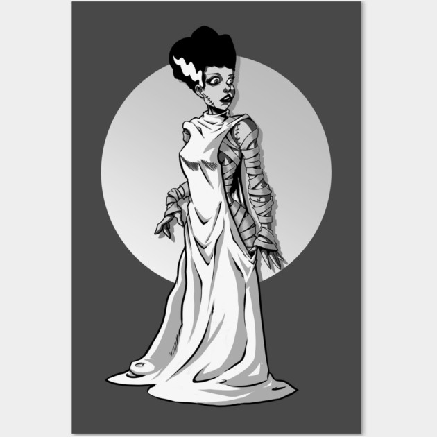 bride of frankenstein wall art