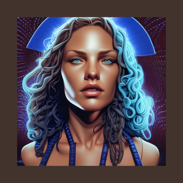 Retro Woman Superhero with blue eyes - Retro Superhero - T-Shirt ...