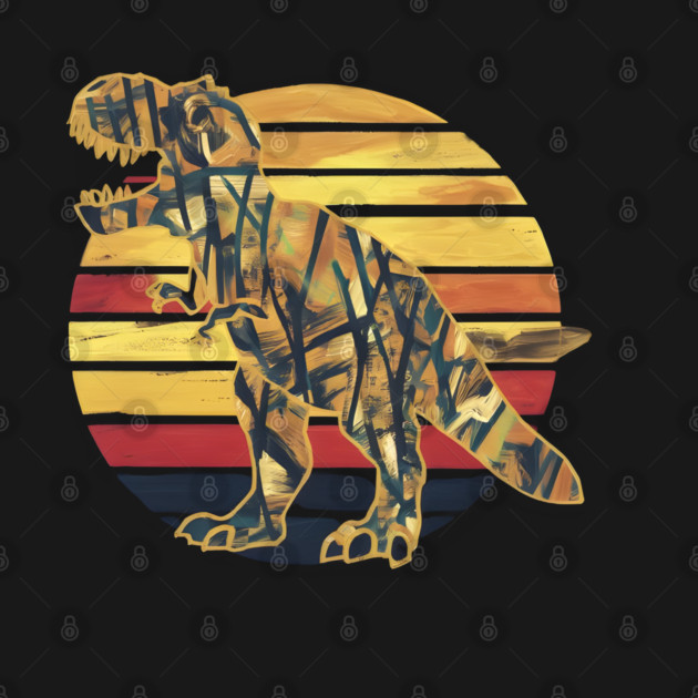 Vintage T-Rex Nostalgic Vector Graphic - T Rex - T-Shirt | TeePublic