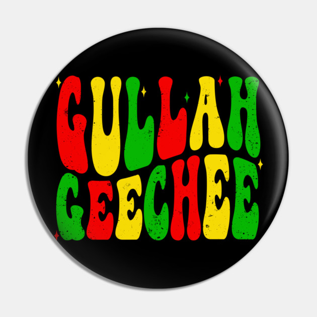 Retro Gullah Geechee Cultural Pride Colors - Black History - Pin ...