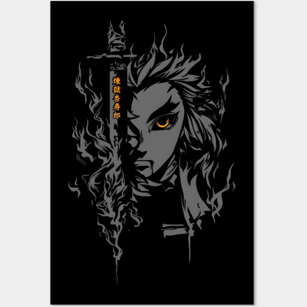 Demon Slayer Anime Character Kyojuro Rengoku - Demon Slayer - Posters ...