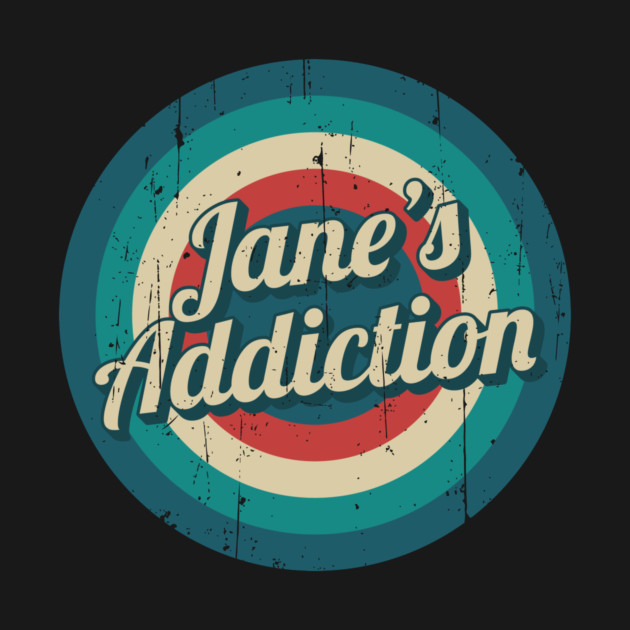 Circle Retro Jane's Addiction - Janes Addiction - T-Shirt | TeePublic