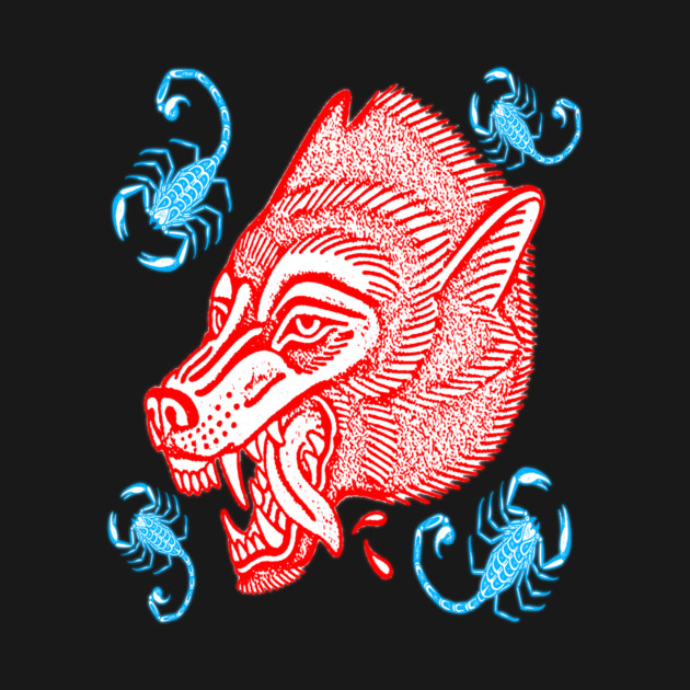 snarling wolf head tattoo