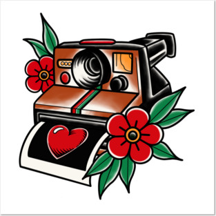 old school camera tattoo