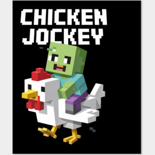 Chicken Jockey Minecraft Pixel Legends Posters and Art Prints for Sale ...