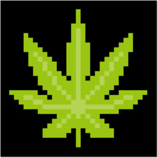 weed leaf pixel art