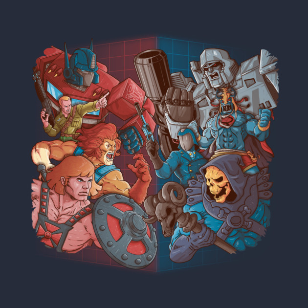 CARTOON CLASH! - 80s Cartoons - T-Shirt | TeePublic