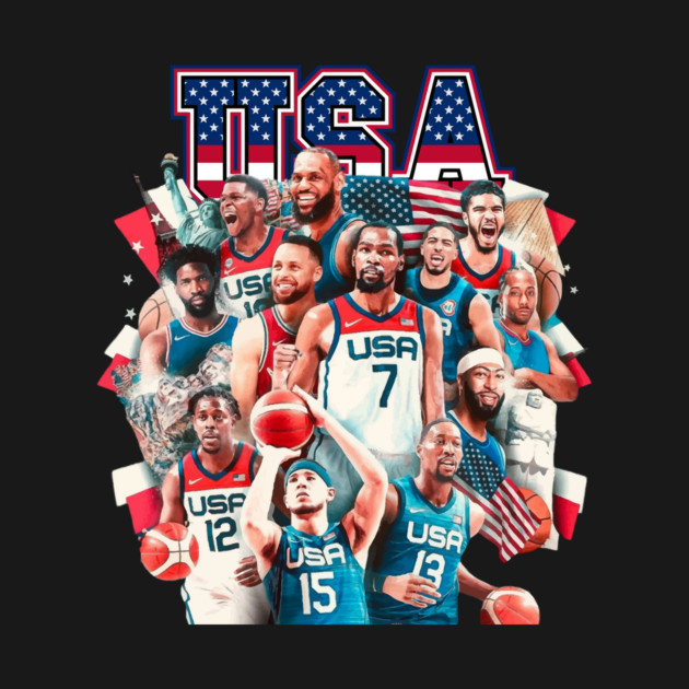 Usa Dream Team Nba Basketball - Usa Dream Team Nba Basketball - T-Shirt ...