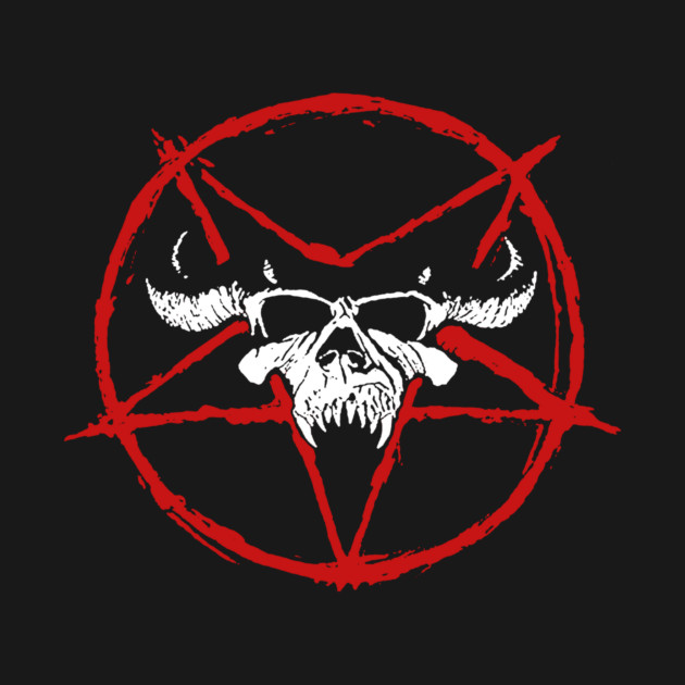 Danzig Red Pentagram // Retro Halftone Art Style - Music Lover - T ...