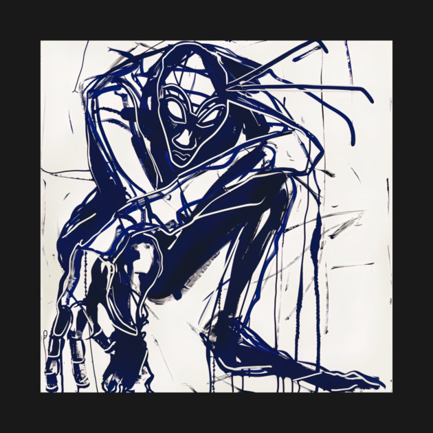 Anansi, African deity - Blue Abstract Art - Anansi - T-Shirt | TeePublic