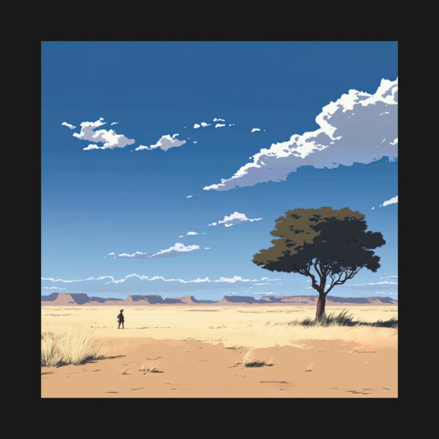 Chad landscape | Anime style - Chad Landscape - T-Shirt | TeePublic