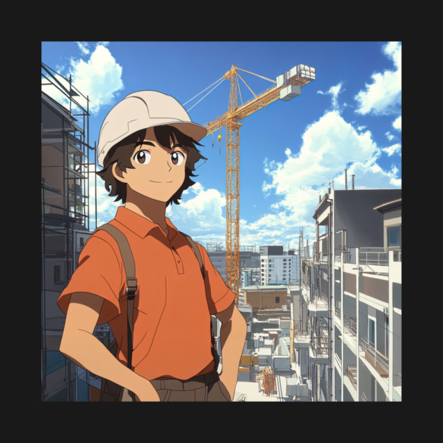 Civil engineer | Anime style - Civil Engineering - T-Shirt | TeePublic