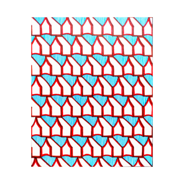 Colorful Abstract Geometric Pattern with Repeating Angular Forms ...