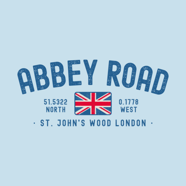 Abbey Road . Blue - Beatles Band - T-Shirt | TeePublic