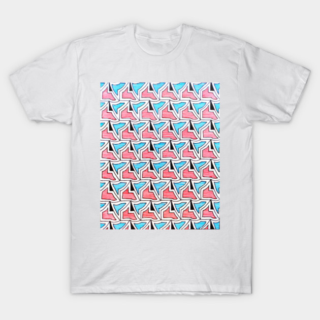 Colorful Abstract Geometric Pattern with Repeating Triangular Motifs ...