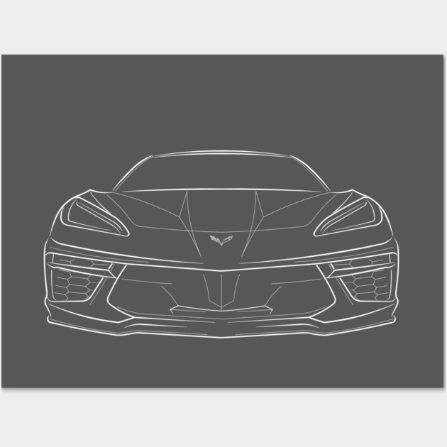 corvette drawing front