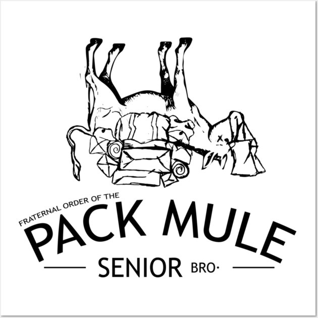 pack mule drawing