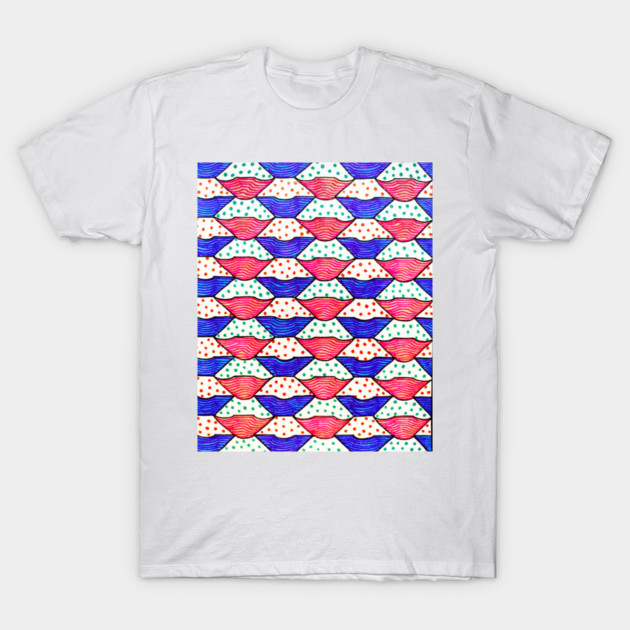 Colorful Abstract Geometric Pattern with Repeating Shapes and Hand ...