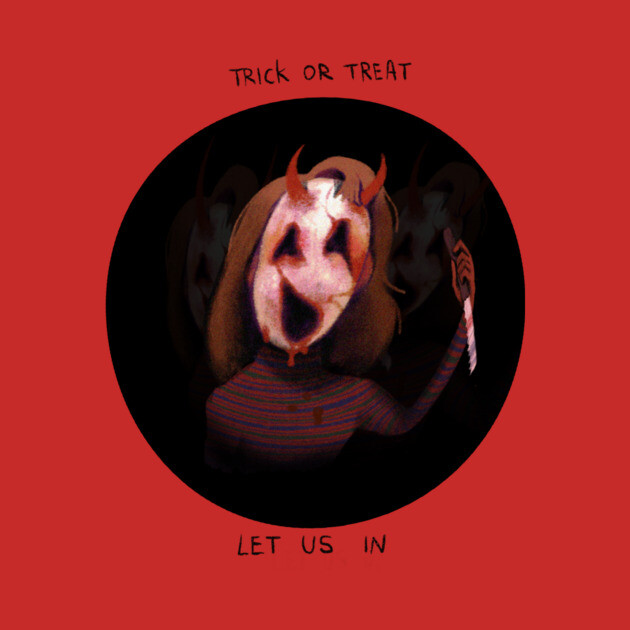 The girl who couldn't take her mask off - Halloween - T-Shirt | TeePublic