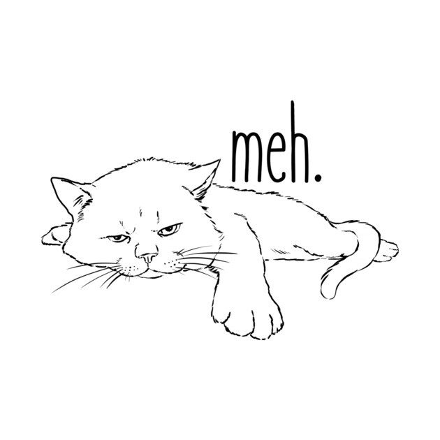 funny looking cat drawing