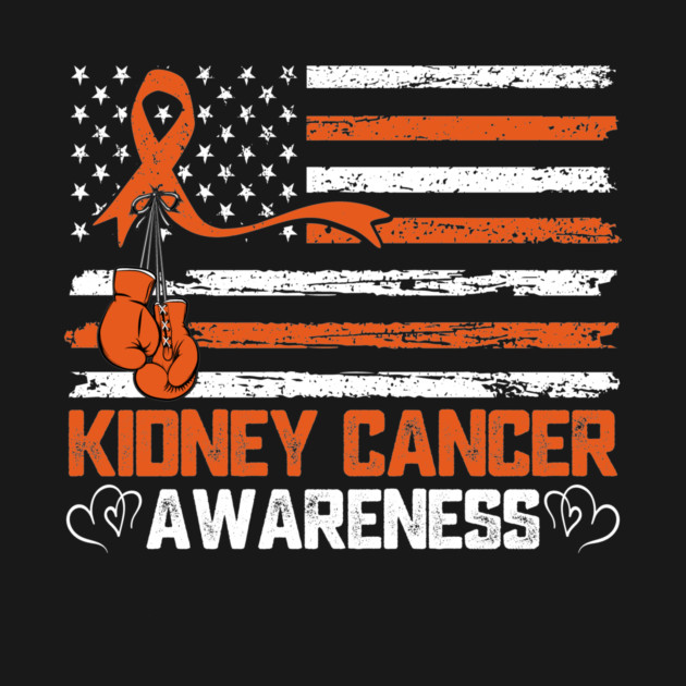 Kidney Cancer Awareness Month American Flag Ribbon - Kidney Cancer ...