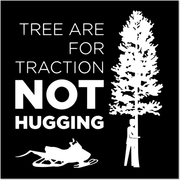 Snowmobile Sled Tree Traction Funny Winter Adventure - Snowmobile ...