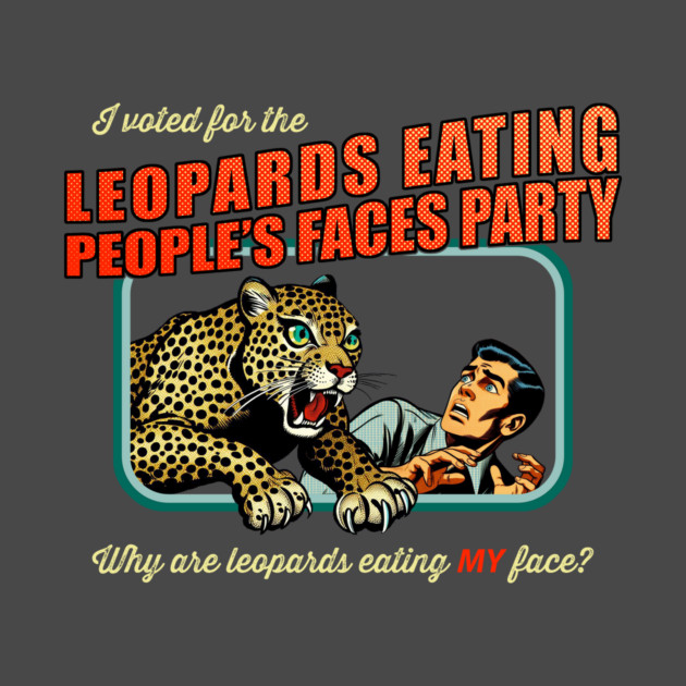 leopard face eating