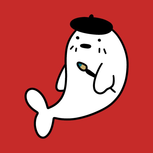 Beatnik Baby Harp Seal - Seal - T-Shirt | TeePublic