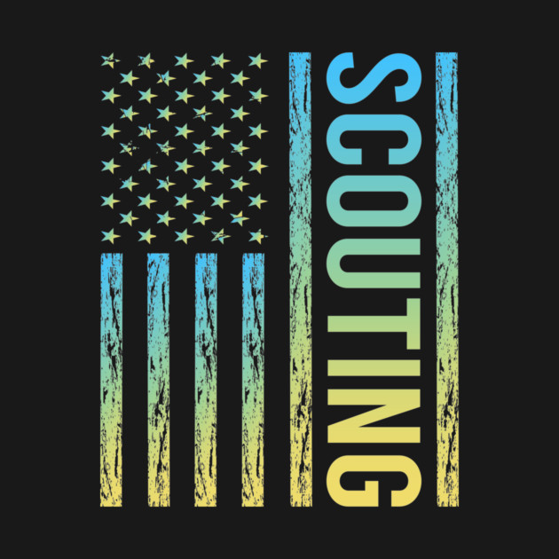 Gradient Flag 02 Scouting Scout Scouts - Scouting - T-Shirt | TeePublic