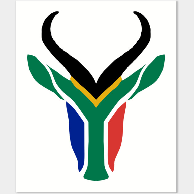 South African Springbok Emblem - Springobk - Posters and Art Prints ...