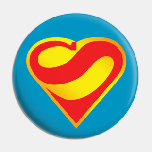 superman heart button