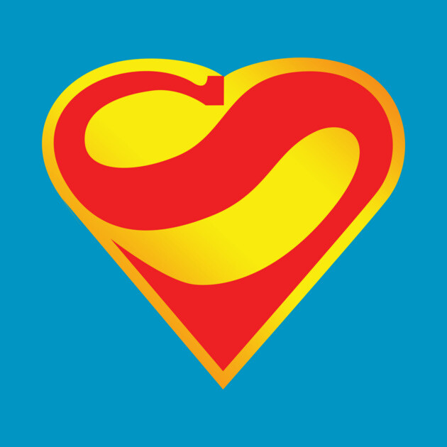 superman heart button