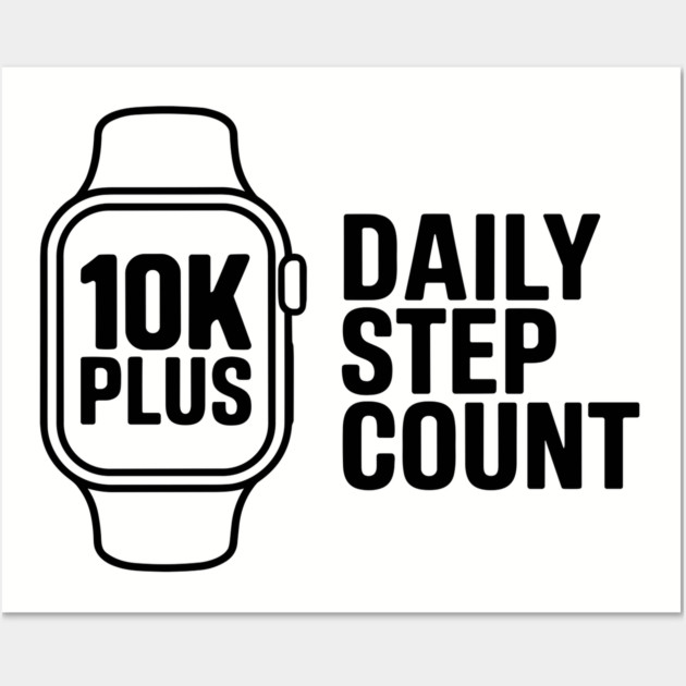 10K Plus Daily Step Count Fitness Motivation - 10k Steps - Posters and ...