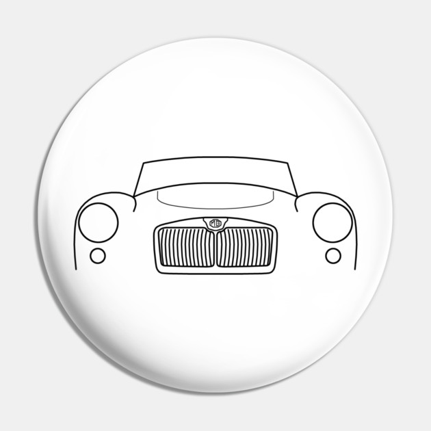 1961 MGA classic car outline graphic (black) - Classic Car - Pin ...