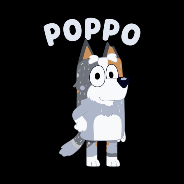 Vintage Poppo Bluey Cartoon - Bluey - Pin | TeePublic