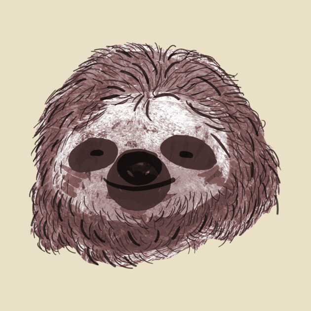 sloth face drawing