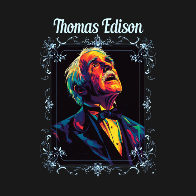 THOMAS EDISON FAN ART - Thomas Edison Fan Art - T-Shirt | TeePublic