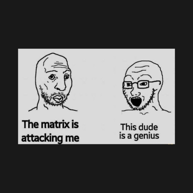 The Matrix vs. Genius – Wojak Meme - Meme - Hat | TeePublic