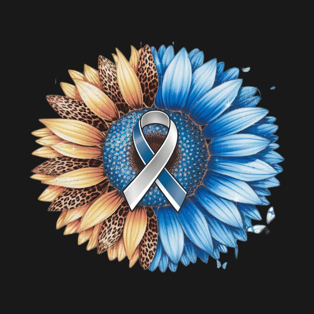 Sunflower Pink Ribbon Flower Leopard Colon Cancer Awareness - Sunflower ...