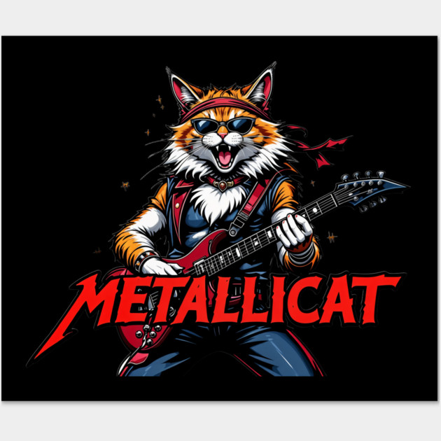Rocking Metallica Cat - Bold Music-Inspired Design - Metallica Cat ...