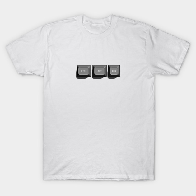 Minimalist Keyboard Shortcut Keys Design - Ctrl Alt Del - T-Shirt ...
